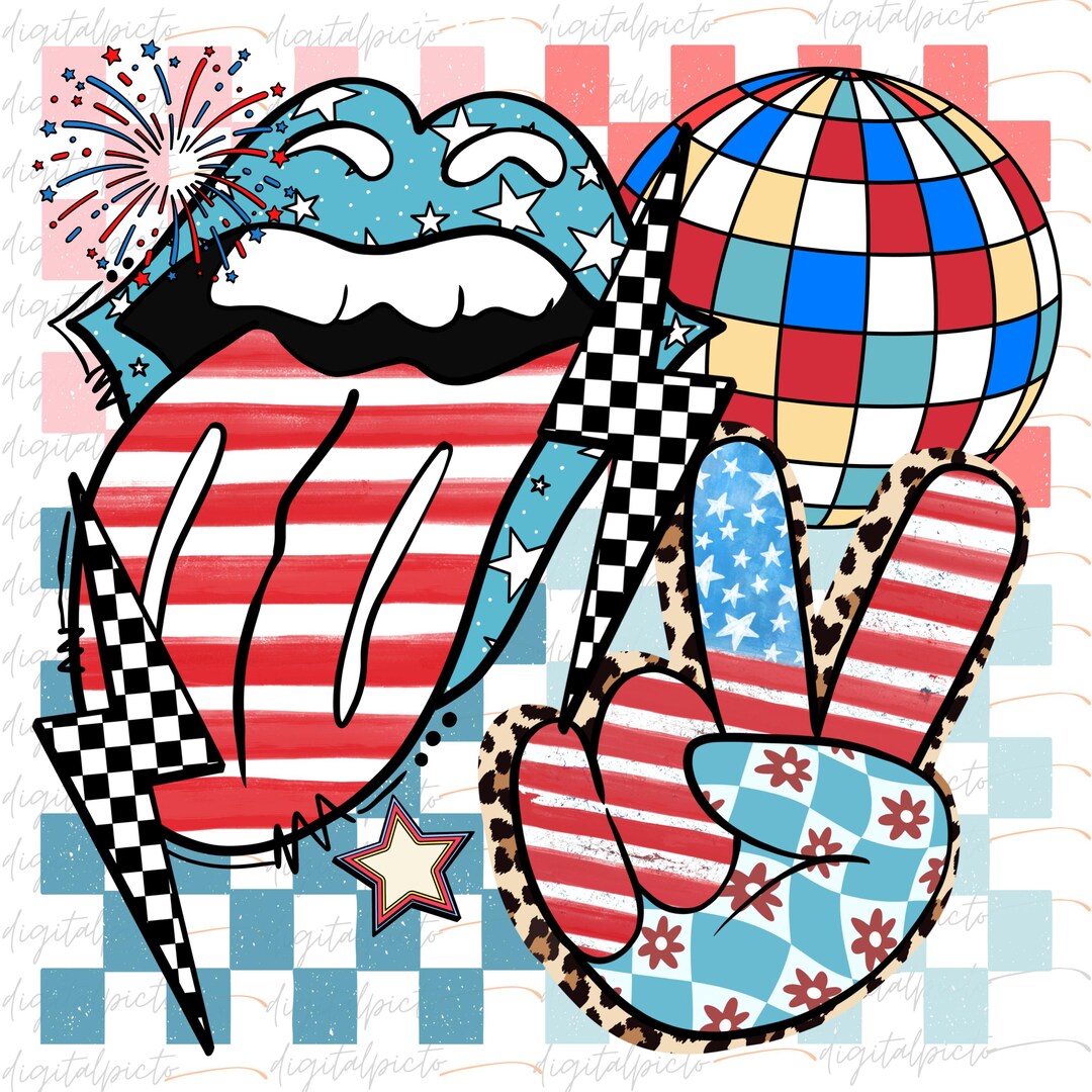 USA Party Checkerboard PNG, Patriotic Peace Clipart, Independence Day ...