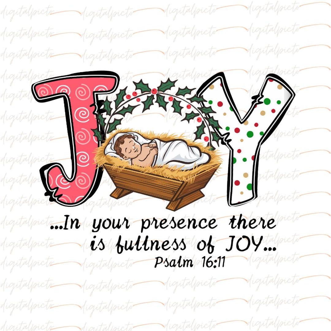 Joy Nativity Scene PNG | Baby Jesus Christmas Sublimation Design for ...