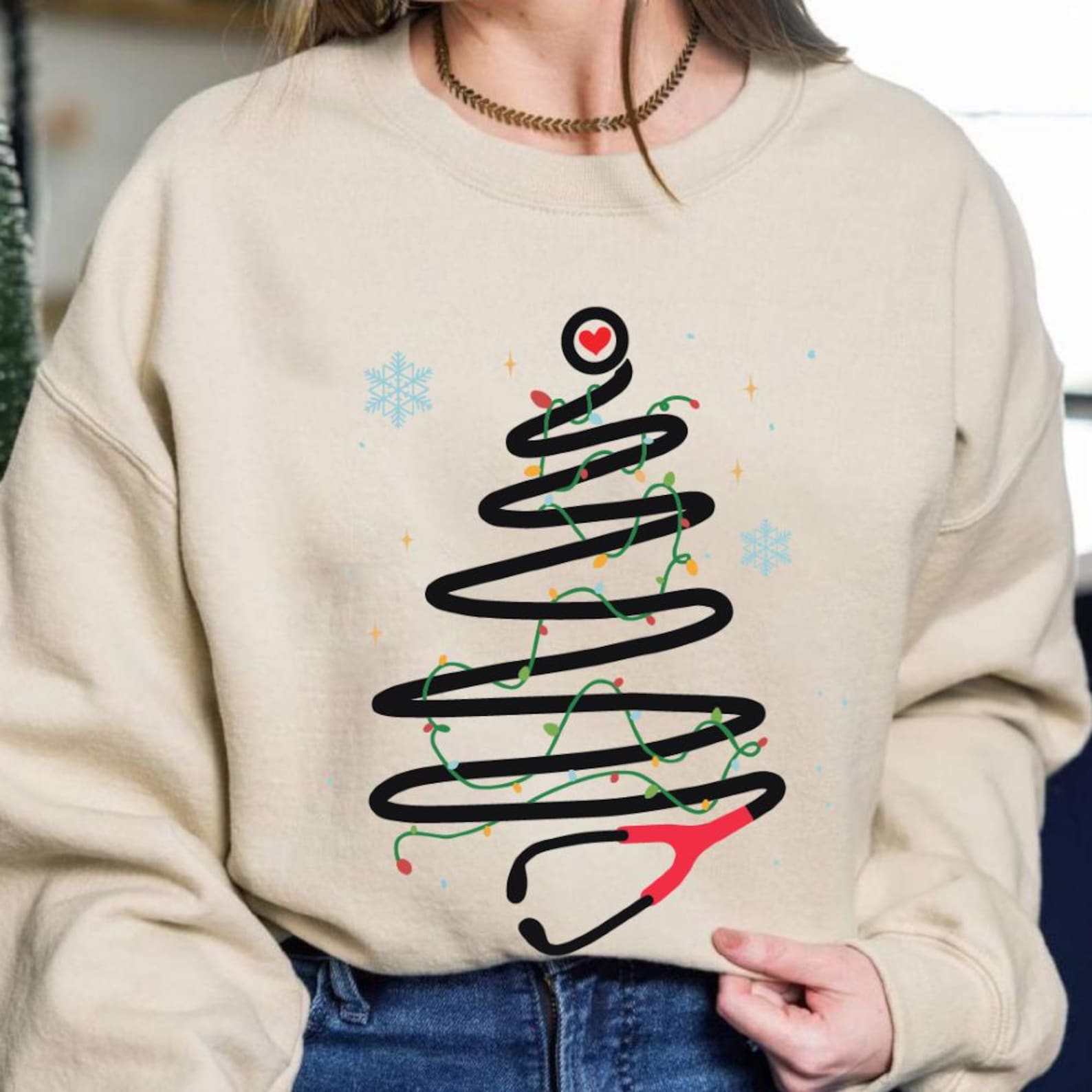 Christmas Tree Stethoscope PNG, Medical Holiday Decor Digital Download ...