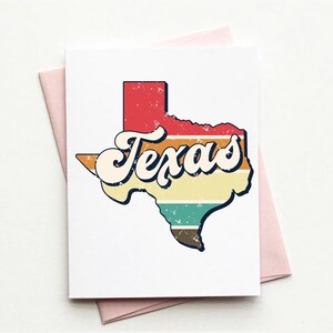 Vintage Texas Map Retro Stripes PNG - Etsy