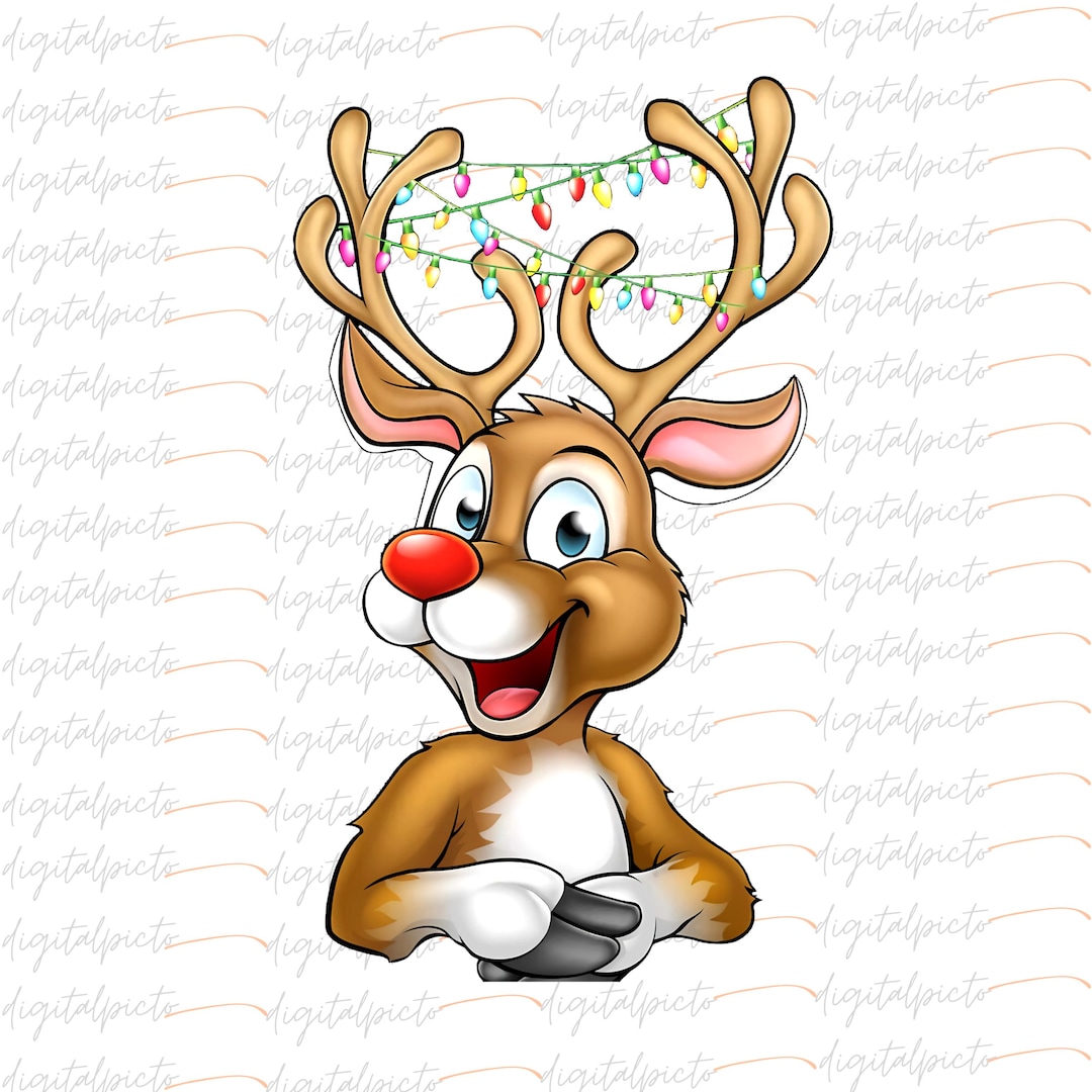 Festive Rudolph Reindeer | Bright Holiday Cheer - Etsy