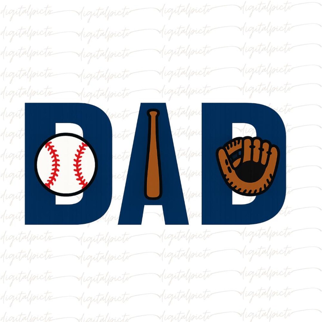 Baseball Dad PNG, Sports Clipart, Sublimation Design for Father's Day ...