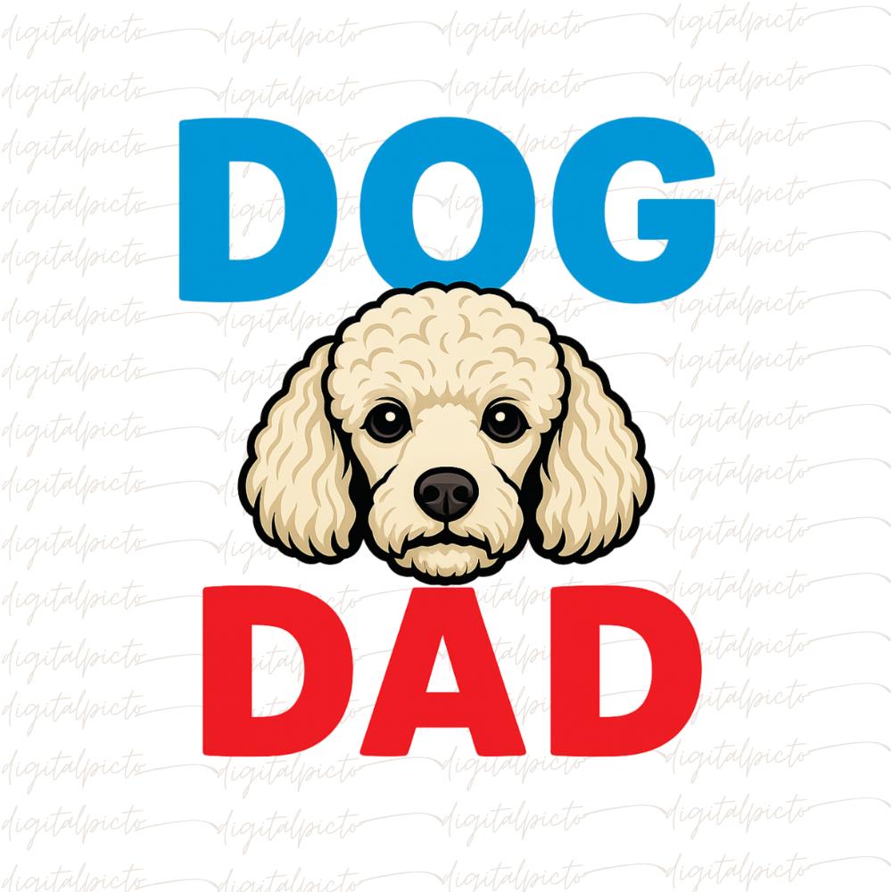 Dog Dad PNG, Poodle Dad Clipart, Cute Poodle Dog Lover PNG for ...