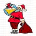 Beer-loving Santa PNG | Festive Santa Drinking Beer Holiday Design - Etsy