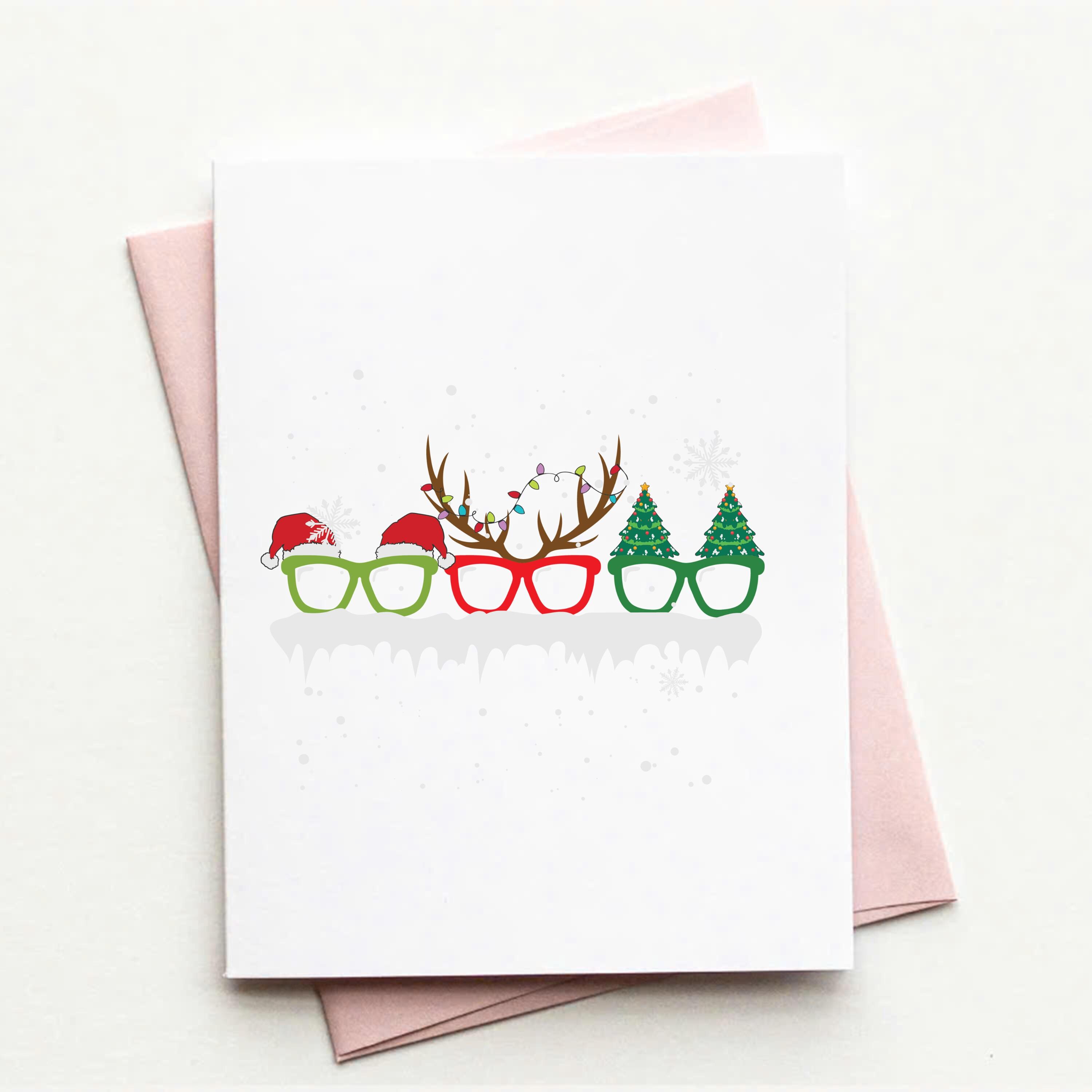 Festive Glasses PNG, Christmas Eyewear Digital Download, Holiday ...