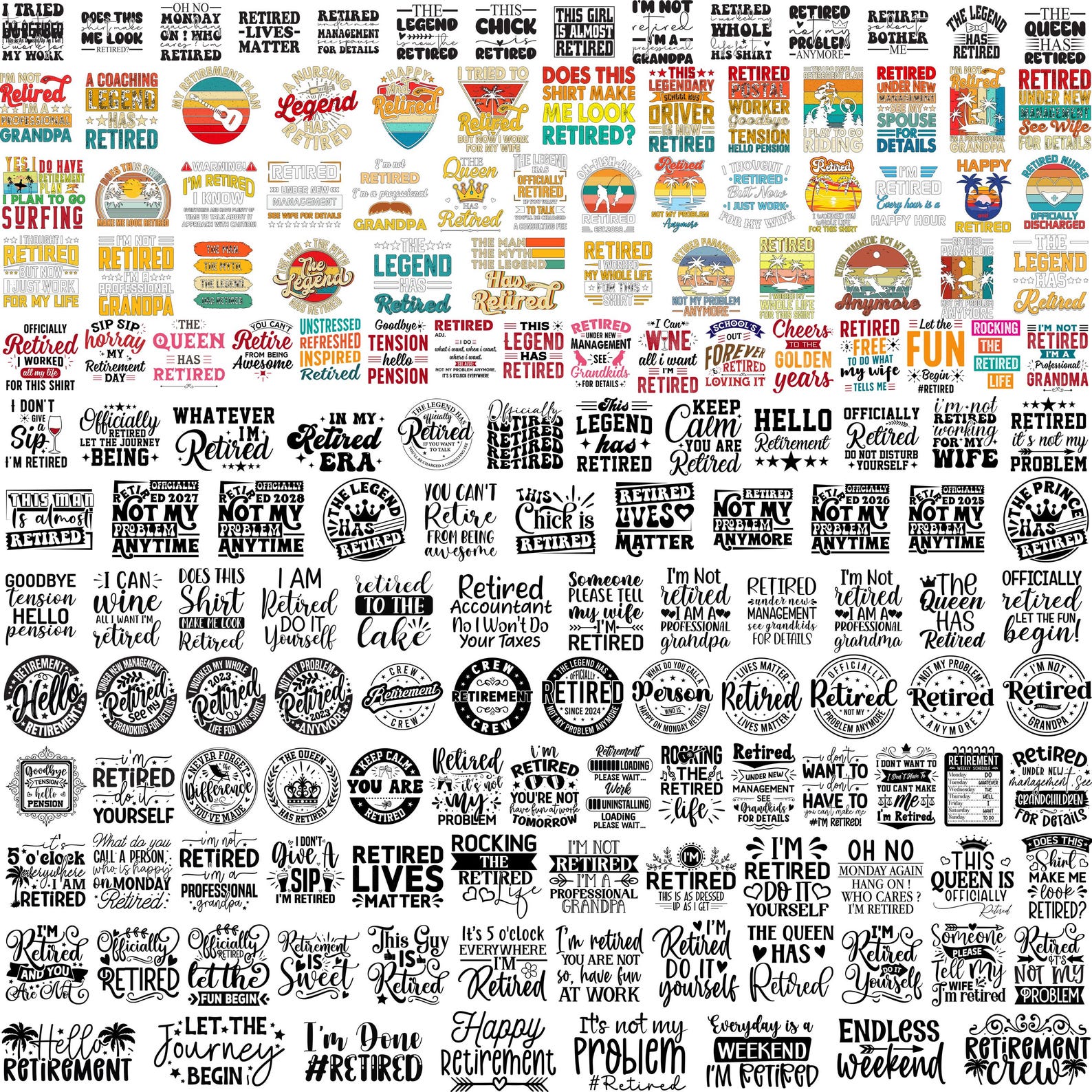 340+ Mega Bundle Retirement PNG Clipart, Funny Retired Png, Happy ...