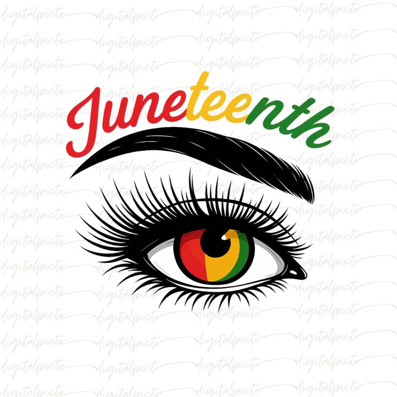 Juneteenth Eye PNG Clipart – RBG Eye Art – Pride Eye With Lashes ...