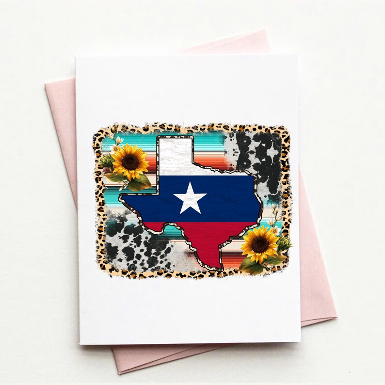 Texas Pride Sublimation Design | Sunflower & Serape Cowhide PNG - Etsy