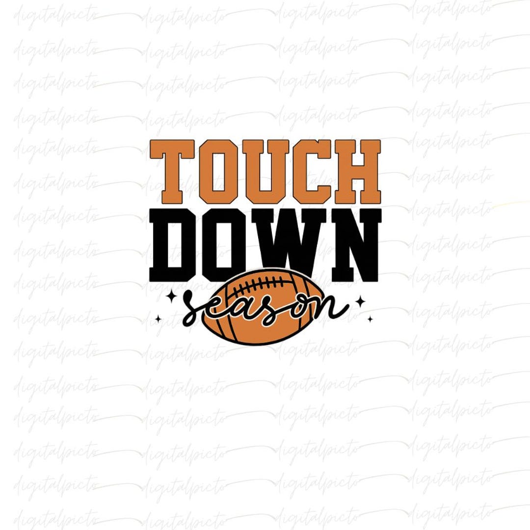 Touchdown Season PNG – Cute Retro Football Sublimation Design for Fall ...