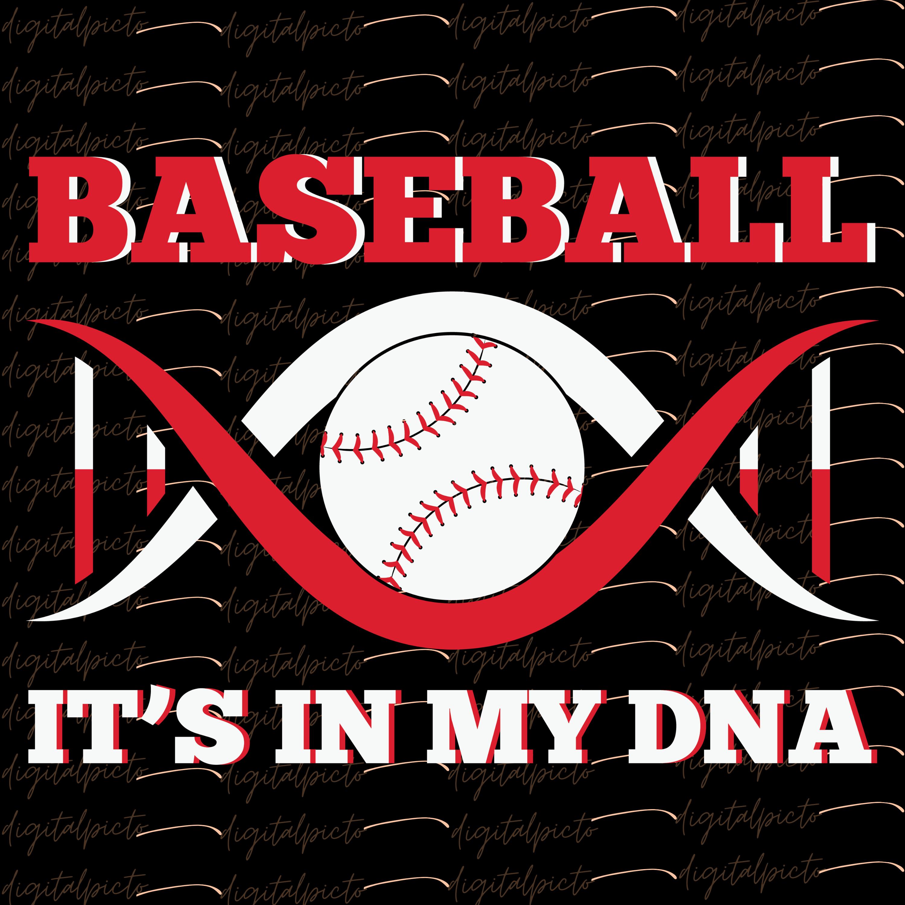 Vintage Baseball DNA PNG, Sublimation Clipart, Sports Enthusiast Design ...