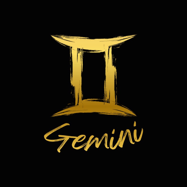 Gemini Astrological Gold Icon Clipart High Resolution Zodiac PNG ...