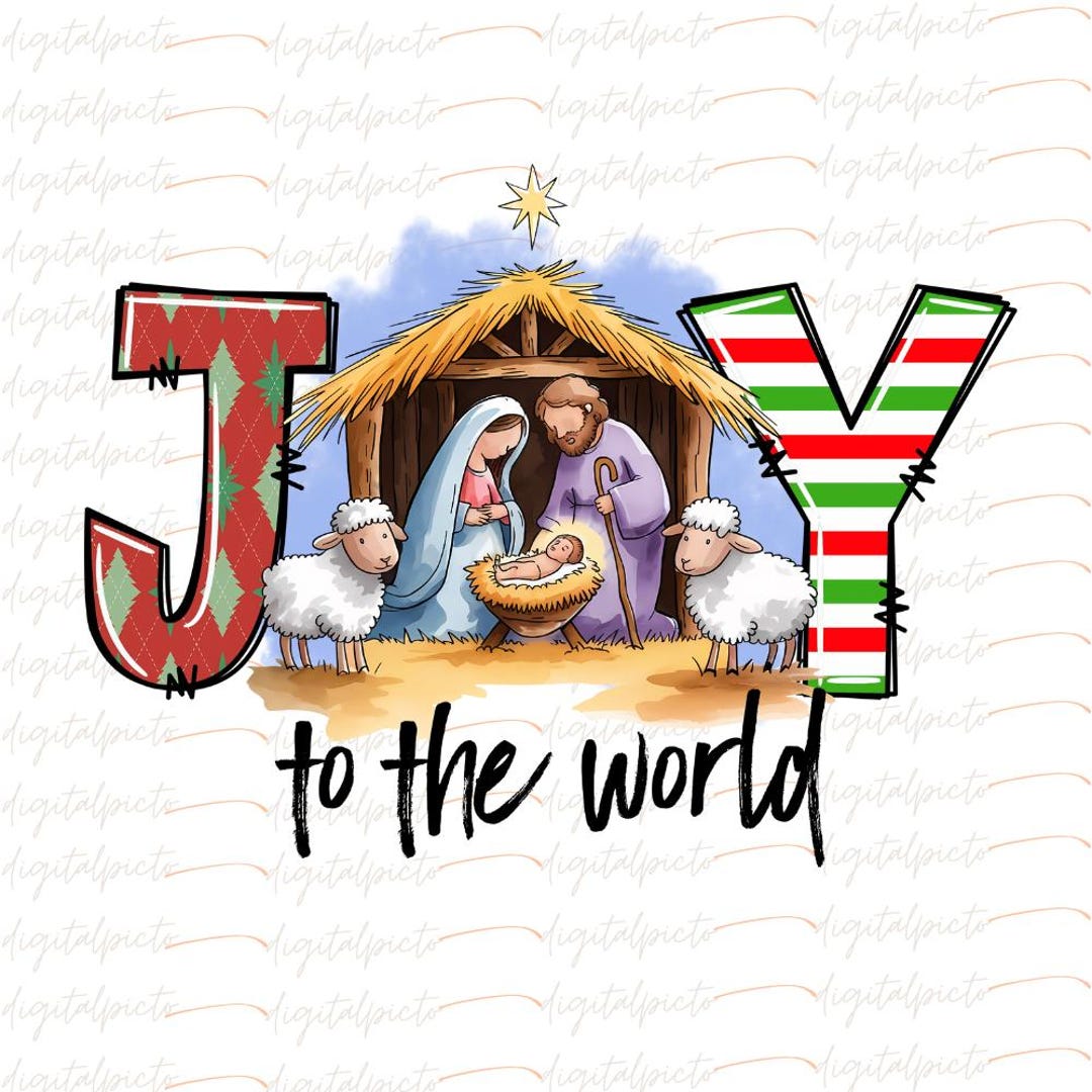 Joy Nativity Scene Christmas PNG | Festive Joyful Digital Art ...