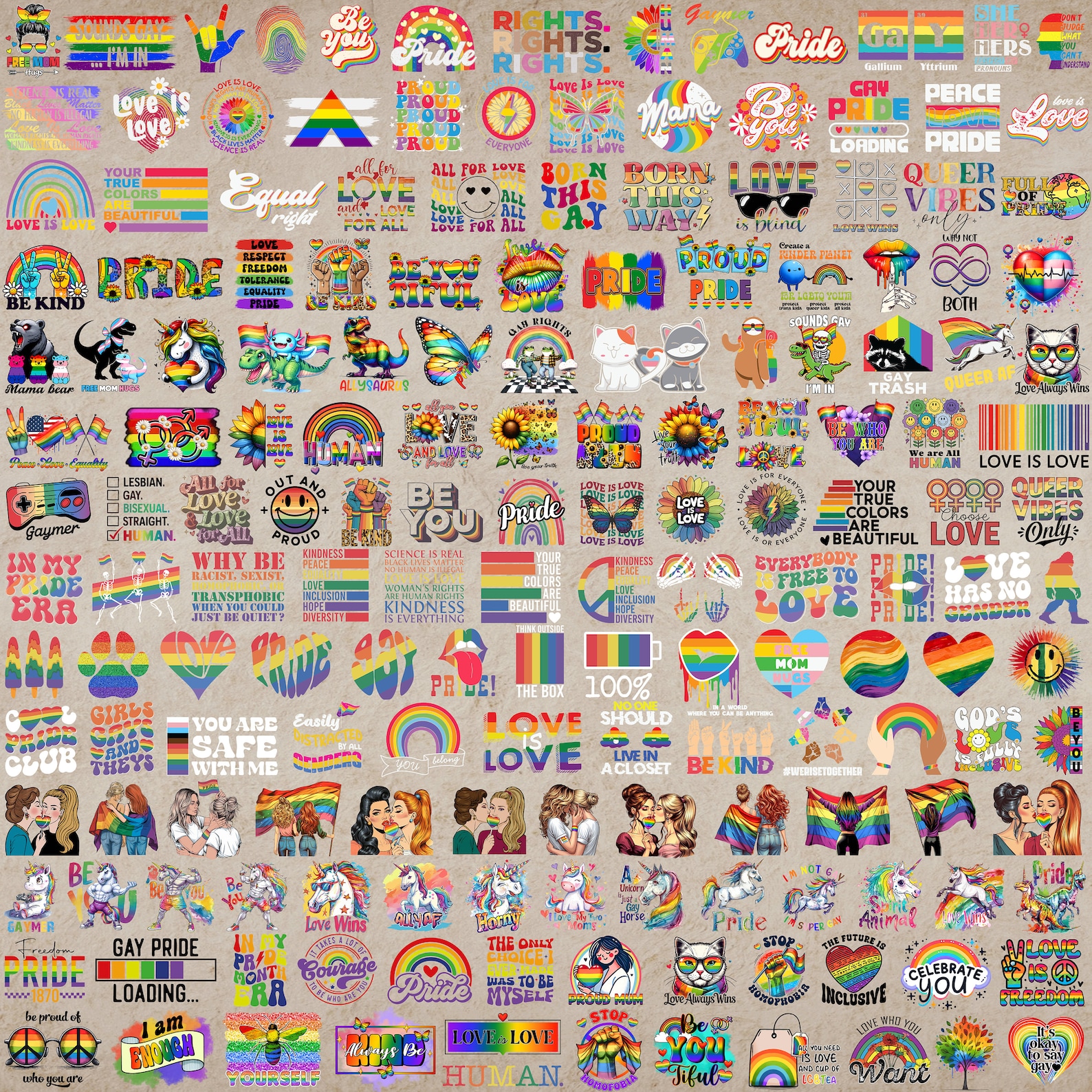 500+ Vibrant LGBT Pride Png Mega Bundle Designs LGBTQ Pride Month Pride ...