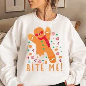 Funny Gingerbread Man "bite Me!" Christmas PNG– Festive Holiday Design ...