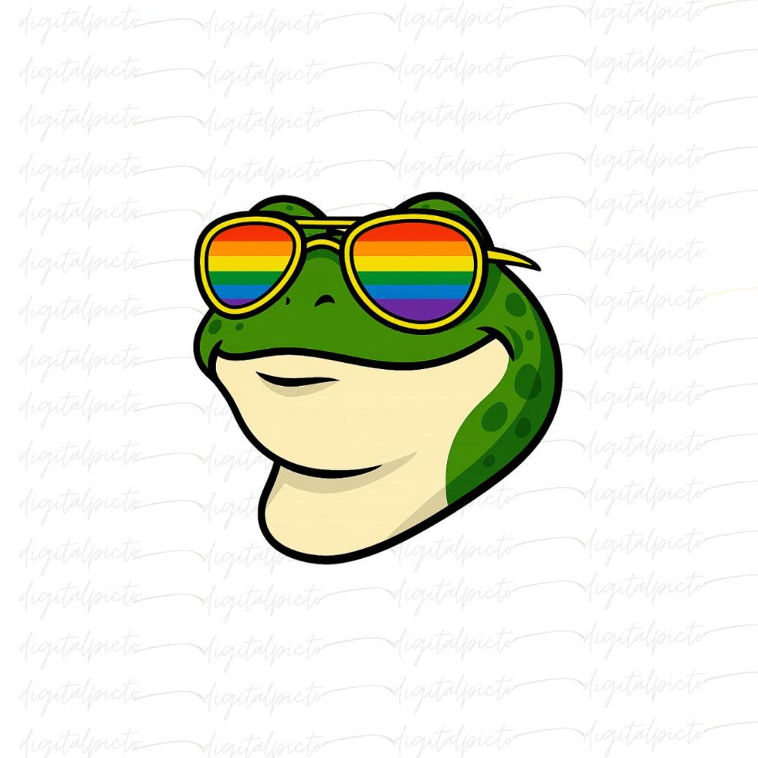 Rainbow Frog PNG | Cool Pride Frog Clipart | LGBTQ+ Funny Sublimation ...