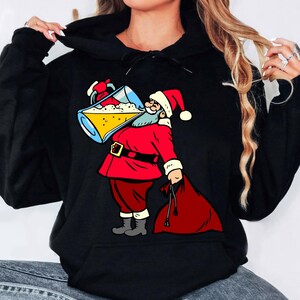 Beer-loving Santa PNG | Festive Santa Drinking Beer Holiday Design - Etsy