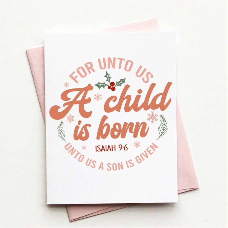 Boho for Unto Us A Child is Born PNG, Christmas Nativity Digital ...