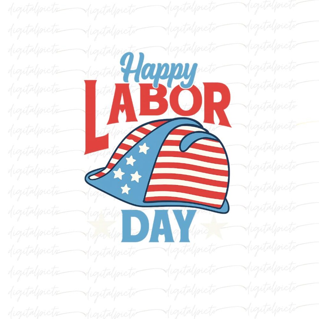 Happy Labor Day PNG – Patriotic Hard Hat Sublimation Design With Red ...
