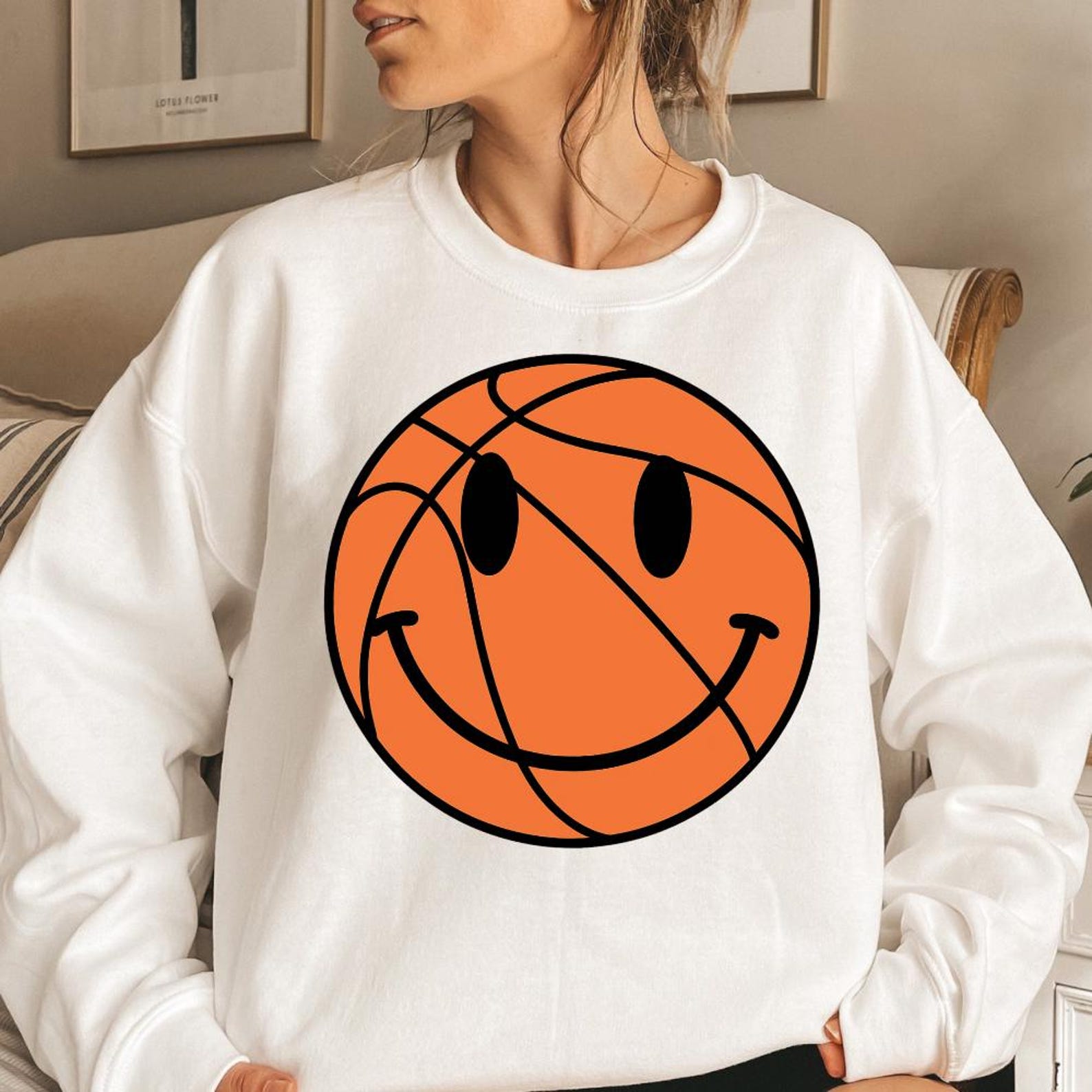Smiley Basketball PNG – Fun Happy Face Sports Sublimation Design for ...