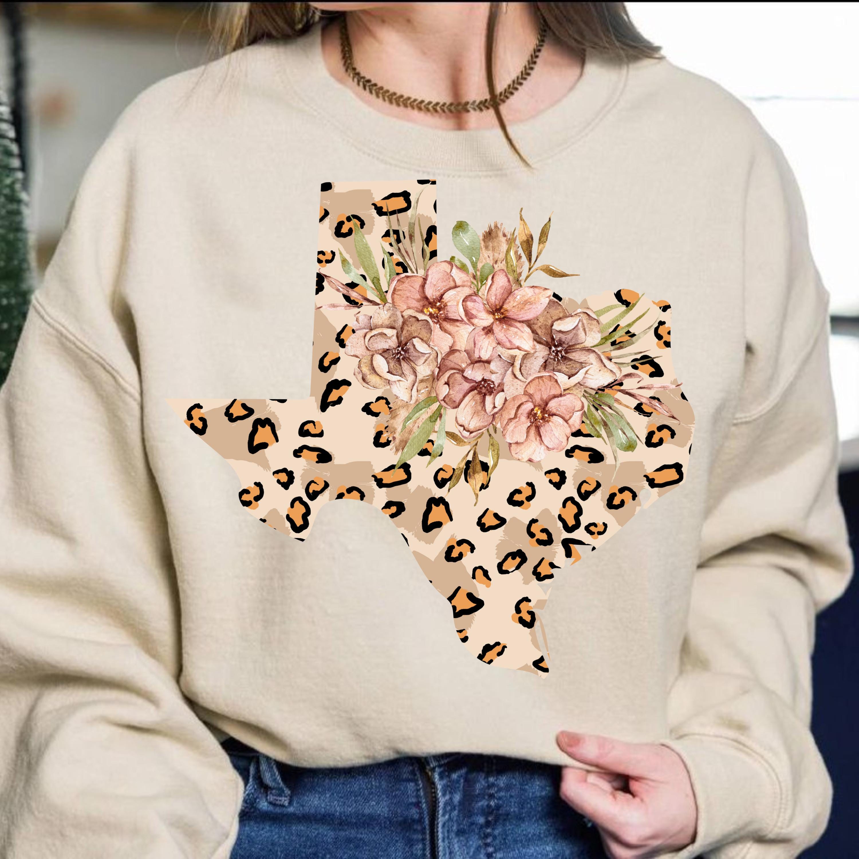 Chic Texas Floral Leopard Print PNG - Etsy
