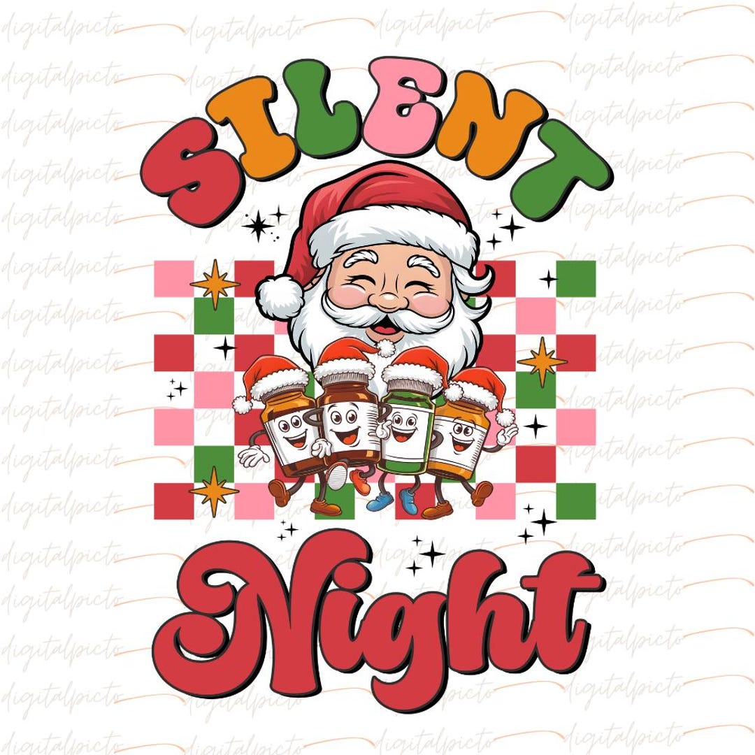 Silent Night Nurse Holiday PNG, Funny Christmas Nurse Digital Download ...