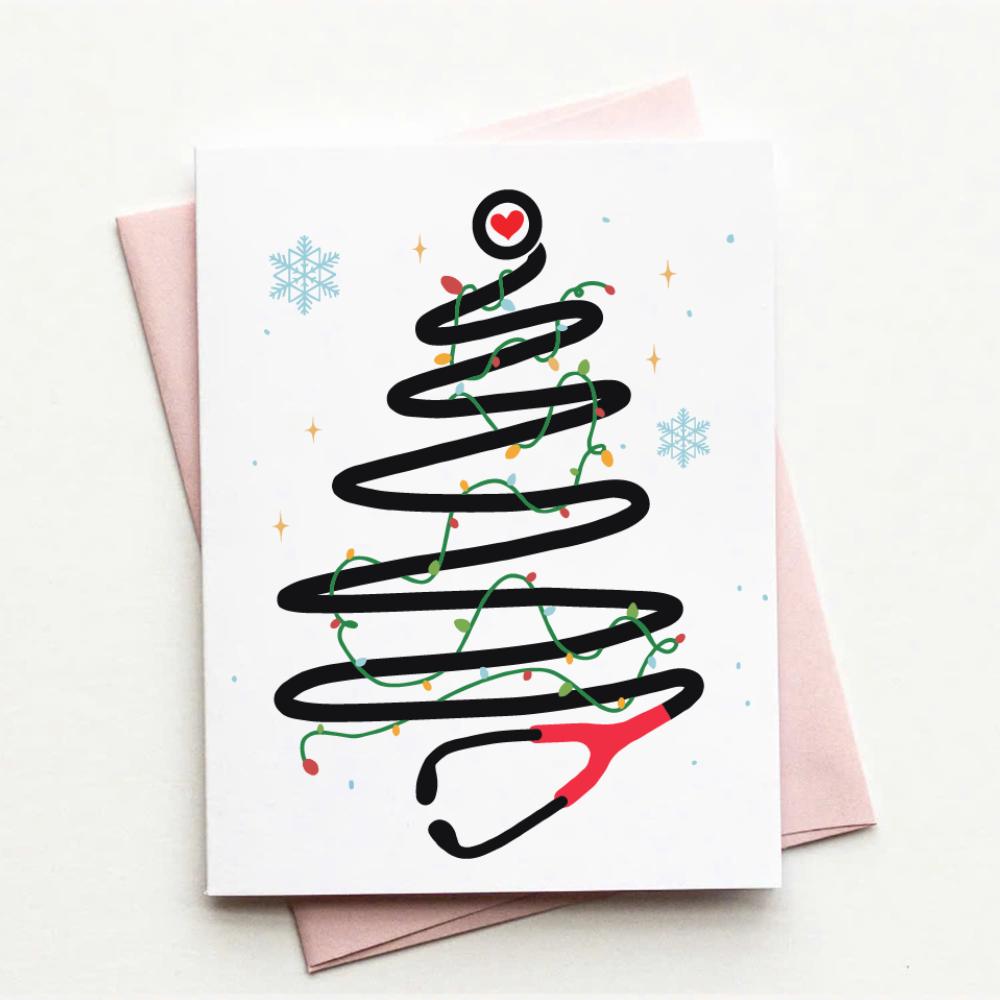 Christmas Tree Stethoscope PNG, Medical Holiday Decor Digital Download ...