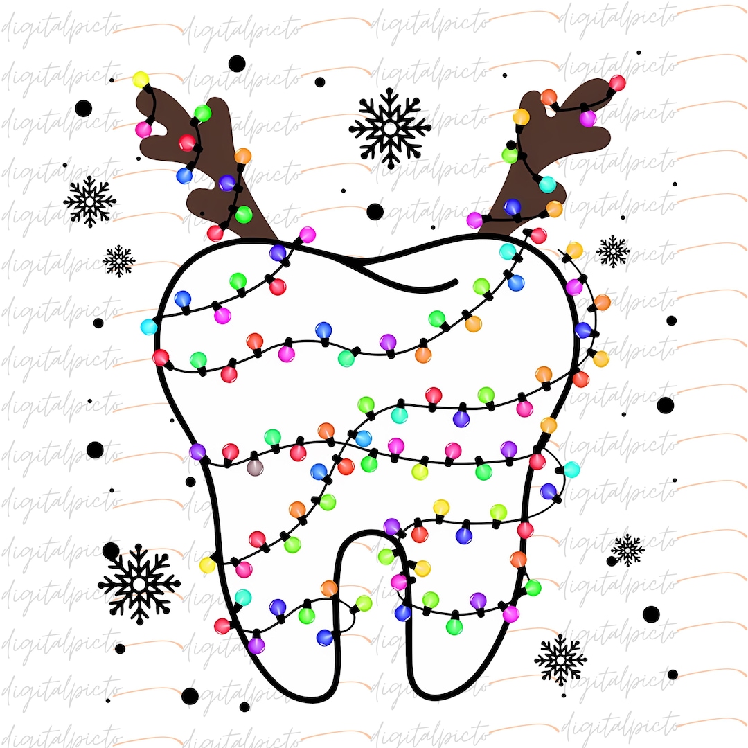 Holiday Tooth | Festive Dental Design With Reindeer Antlers - Etsy