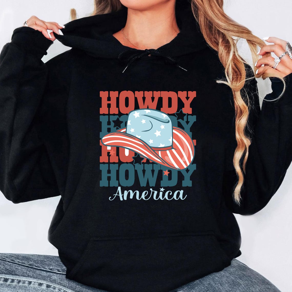 Howdy America PNG, Patriotic Cowboy Hat Clipart for Sublimation - Etsy