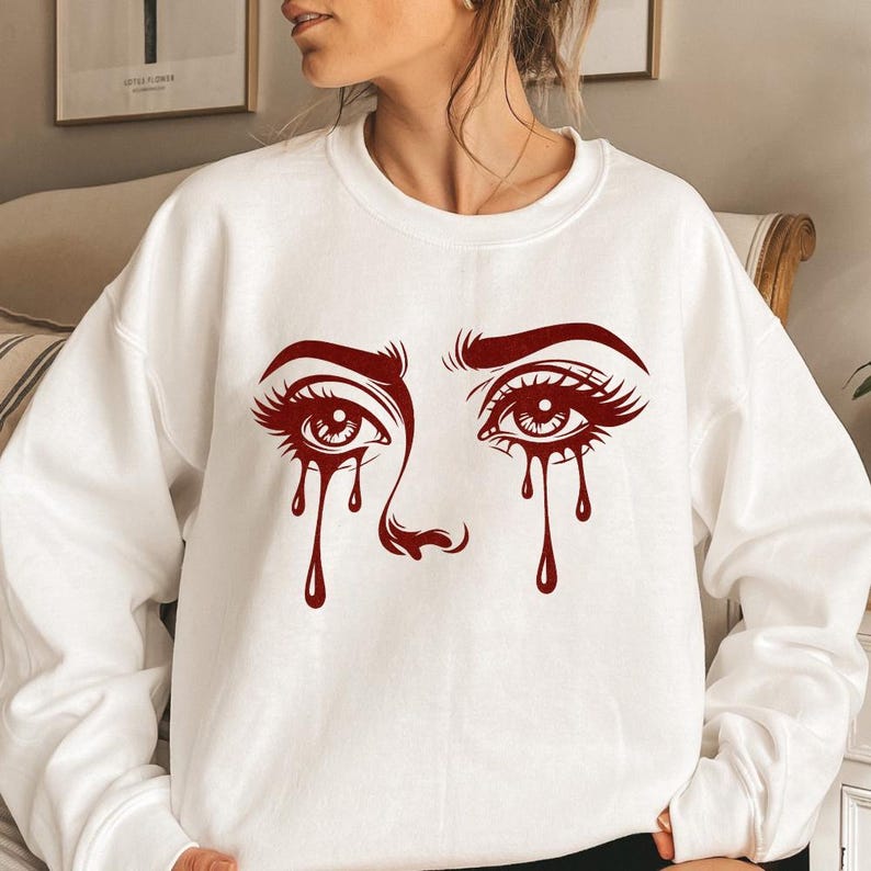 Crying Eyes PNG – Gothic Dripping Tears Eye Illustration for ...