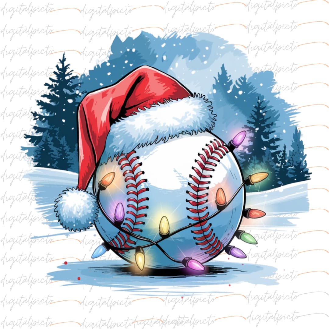 Winter Wonderland Baseball PNG, Christmas Sublimation Design, Festive ...