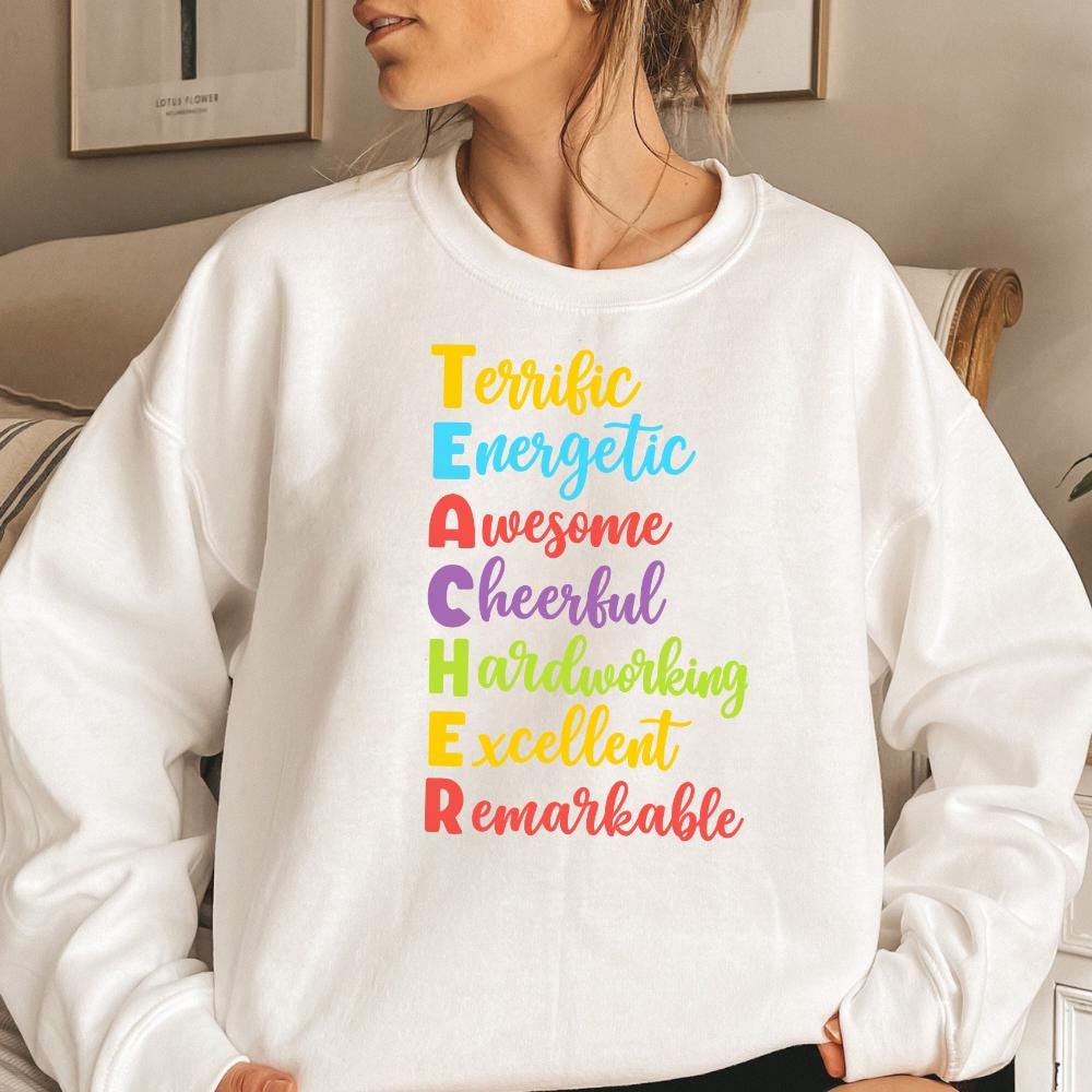 TEACHER Acronym PNG – “terrific, Energetic, Awesome…” Colorful ...