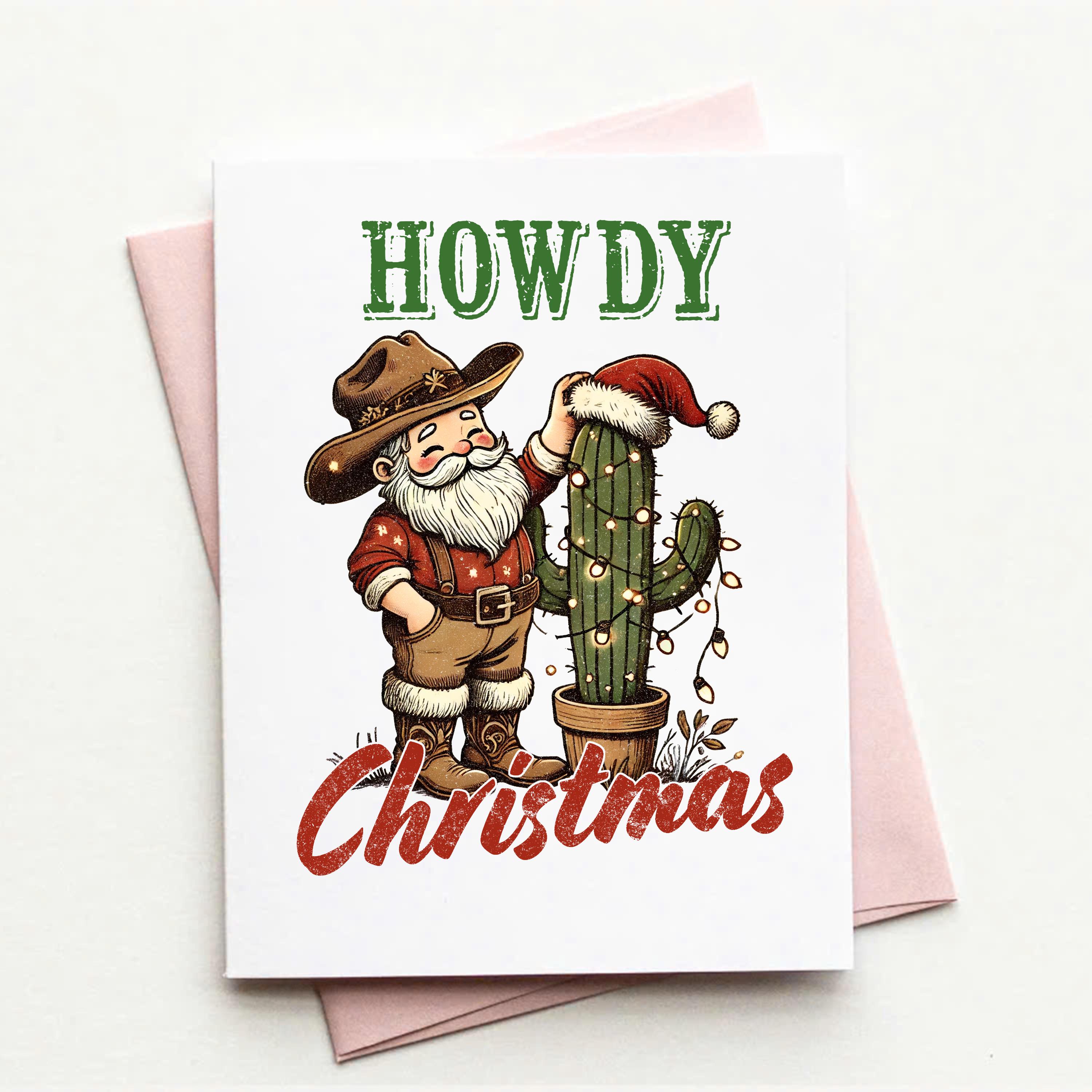 Howdy Christmas PNG, Cowboy Santa Sublimation Clipart, Rustic Holiday ...