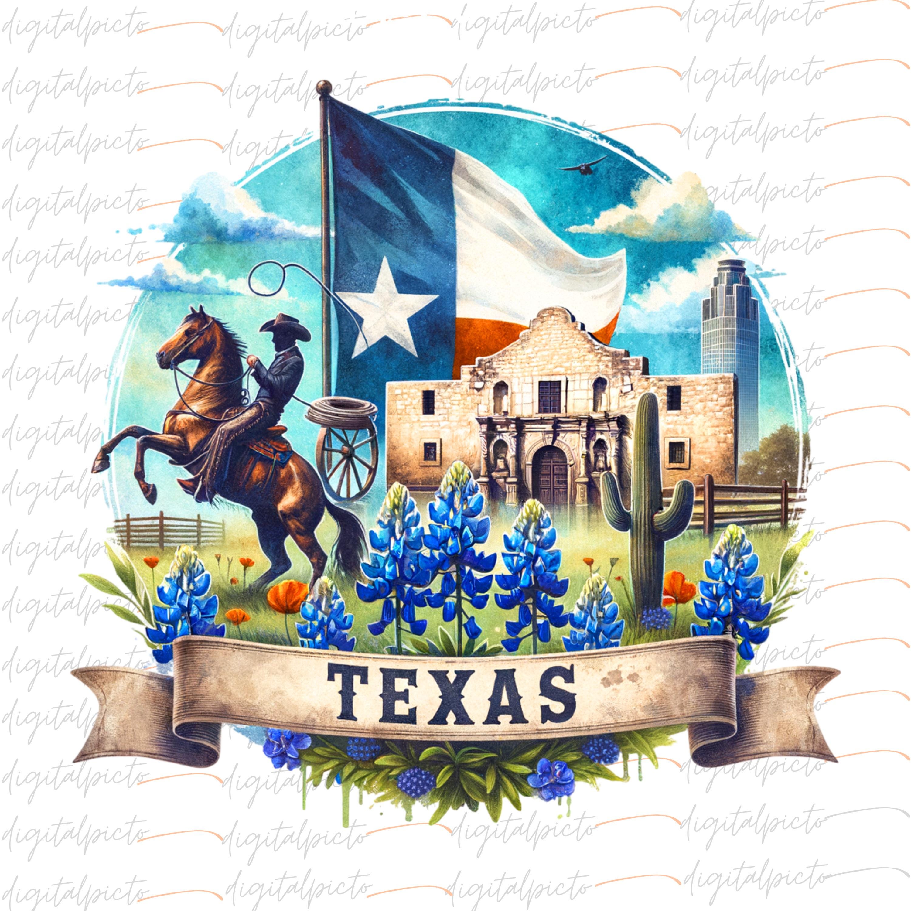 Texas Flag & Alamo Design Sublimation PNG Artwork - Etsy