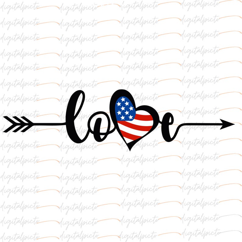 Patriotic Love Heart PNG, Sublimation, Clipart - Etsy