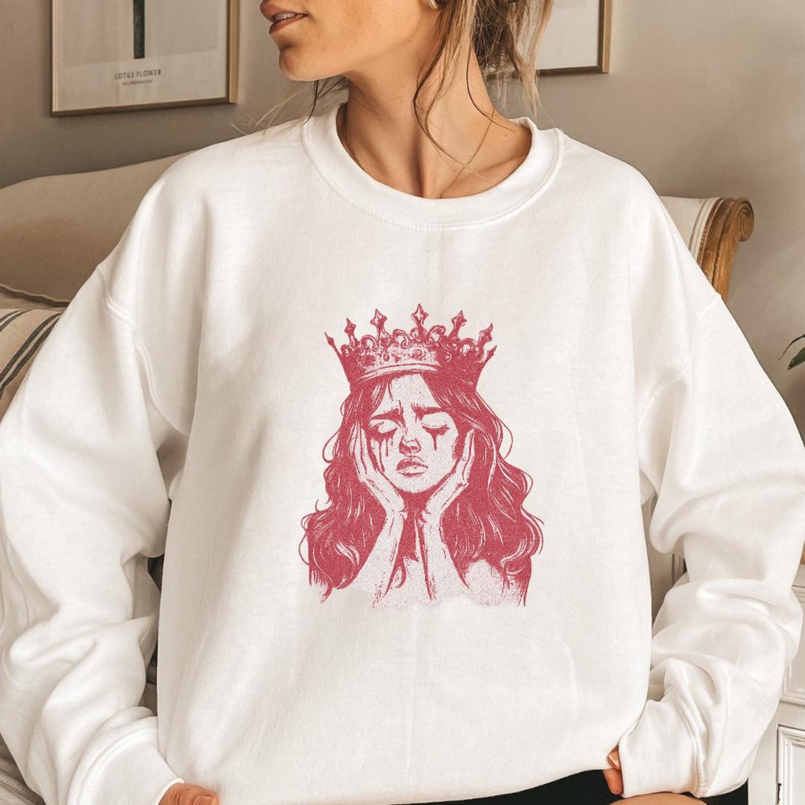 Crying Queen PNG – Gothic Princess With Crown and Dripping Tears ...