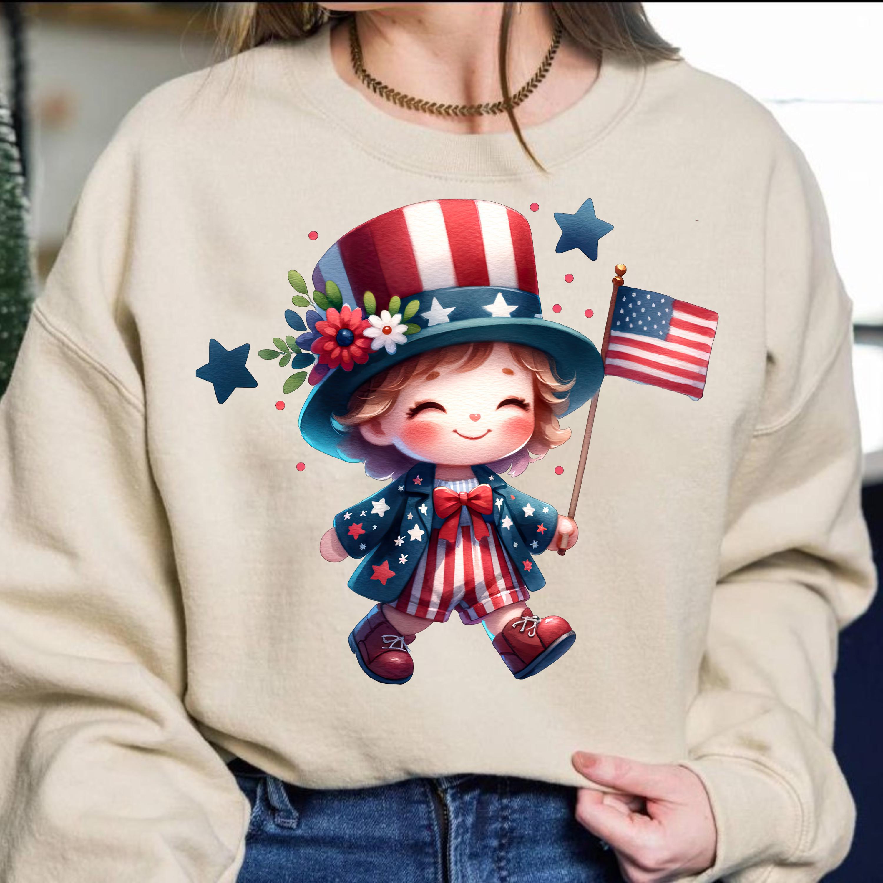 Kawaii Uncle Sam Kid PNG, Patriotic Clipart, Independence Day ...