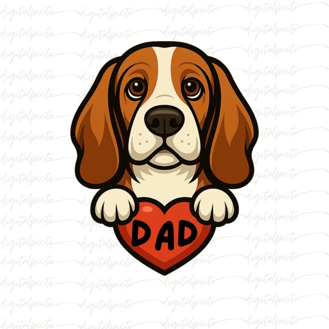 Dog Dad PNG, Basset Hound Dog Dad Clipart, Father’s Day Dog Dad PNG ...