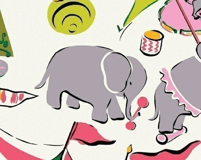 Anna Griffin Riley, Circus, White, 1 Yard - Etsy