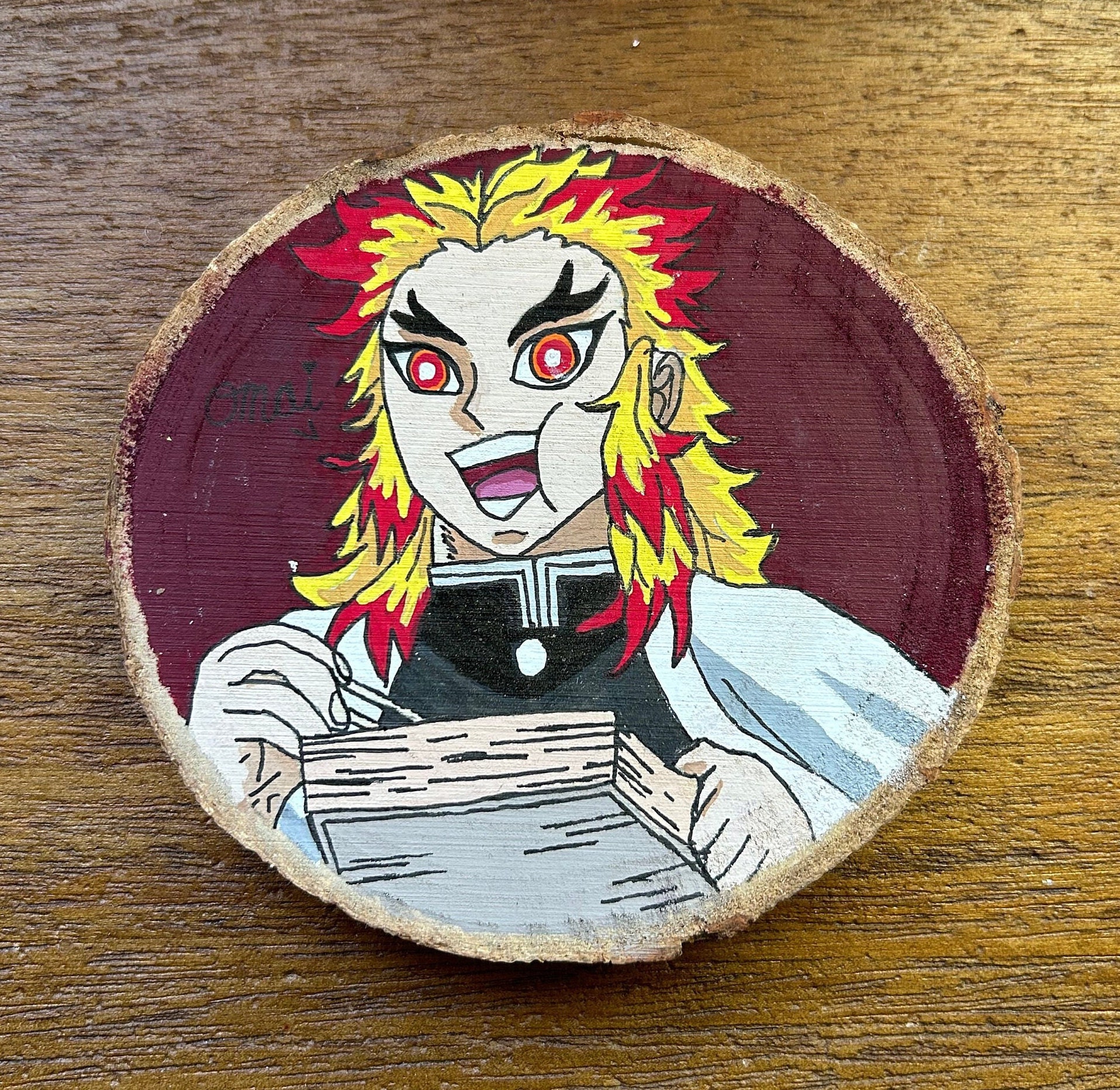 Rengoku Demon Slayer Coaster - Etsy