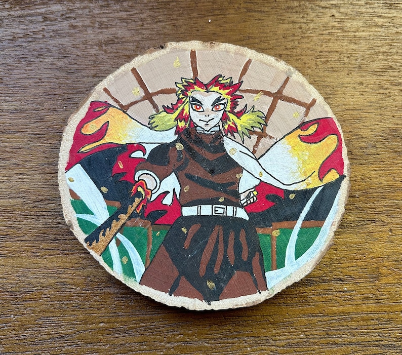 Rengoku Demon Slayer Coaster - Etsy