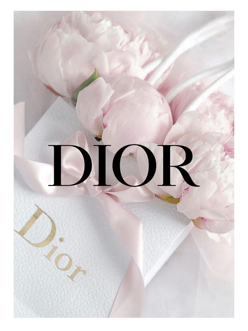 Set of 2 Luxury Designer Pink Digital Art Print Dior & Chanel Printable ...