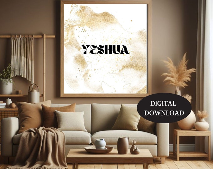 Yeshua, Hebrew Names of God, Bible Verse, Isaiah 9:6, Printable Wall ...