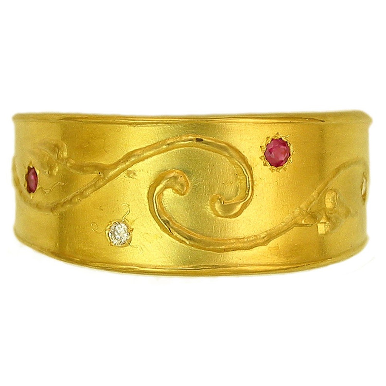 22k Gold Double Swirl Ring MADE TO ORDER Using 100 Percent Recycled ...