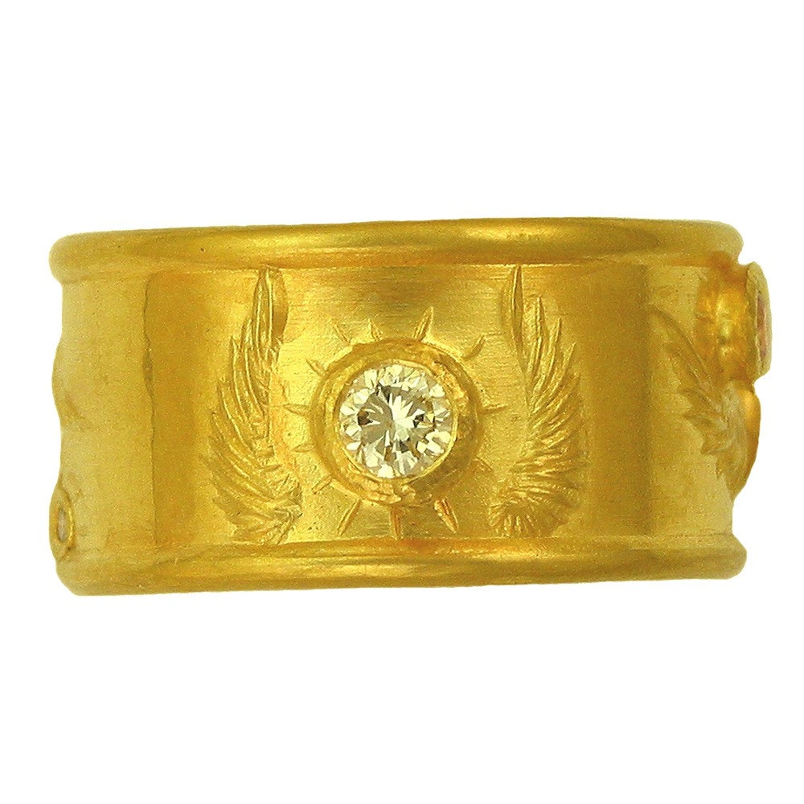 22k Gold Angel Wings Ring MADE TO ORDER Using 100 Percent Recycled Gold ...