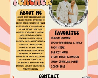 Meet the Teacher Retro Template Editable - Back to School - Etsy