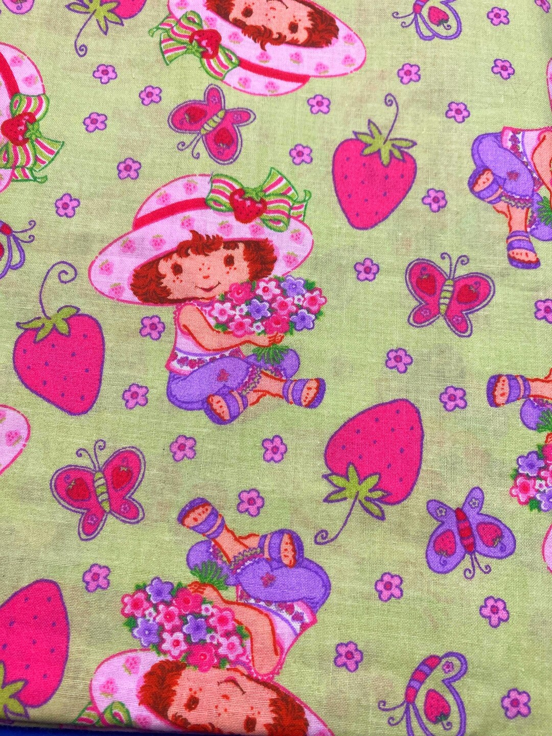 Strawberry Shortcake Cotton Spectrix Fabric- Rare Quilt Cotton Bthy - Etsy