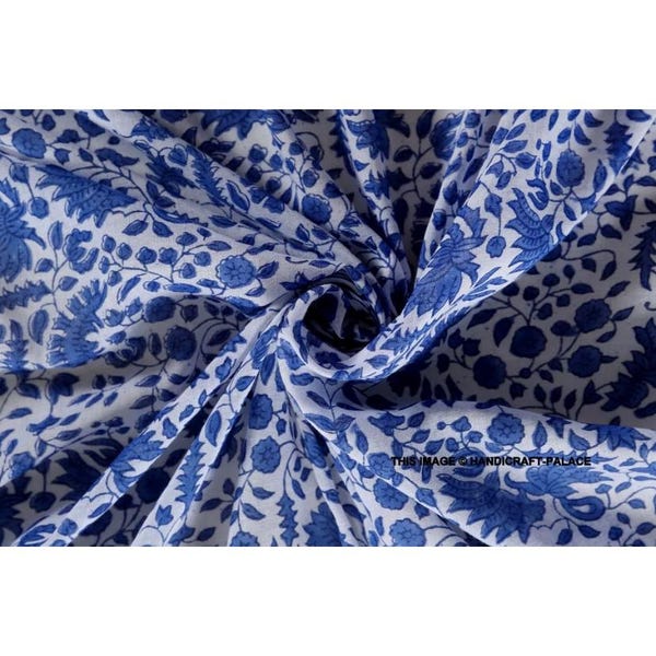 Blue Toile Fabric - Etsy