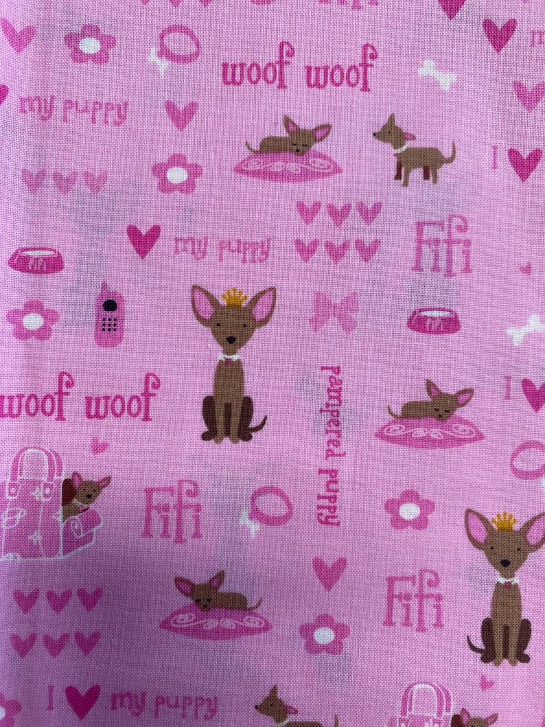 Timeless Treasures Puppy Dog Pink Quilt Cotton Fabric-bthy - Etsy