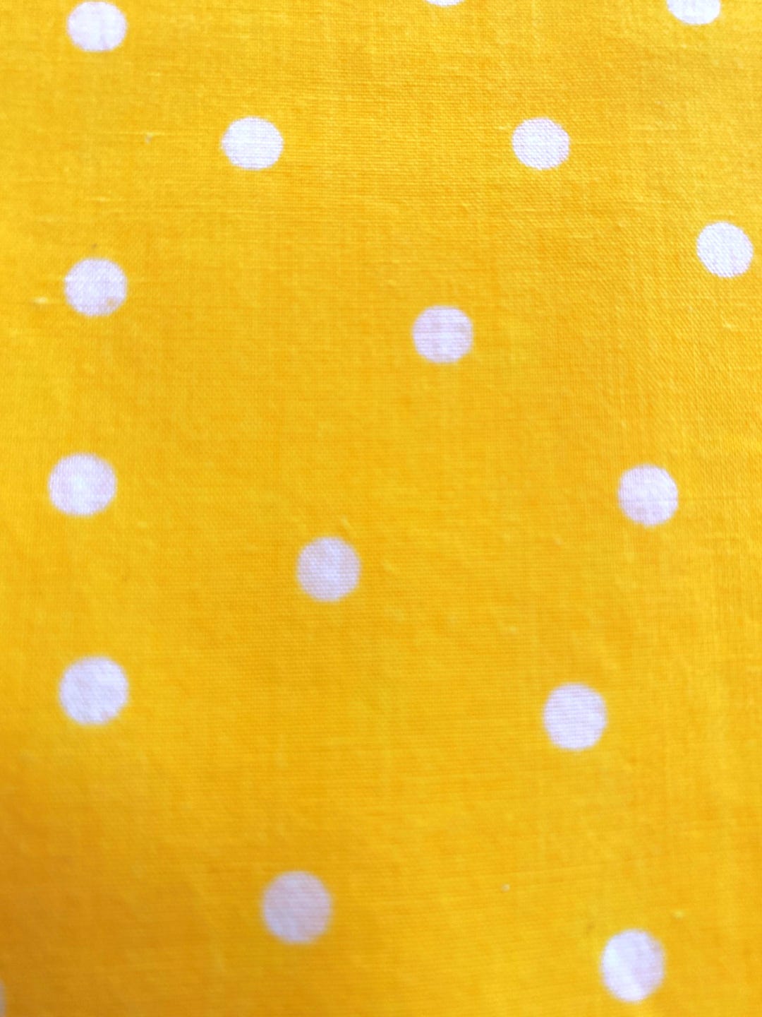 Golden Yellow Polka Dot Fabric- One Yard - Etsy