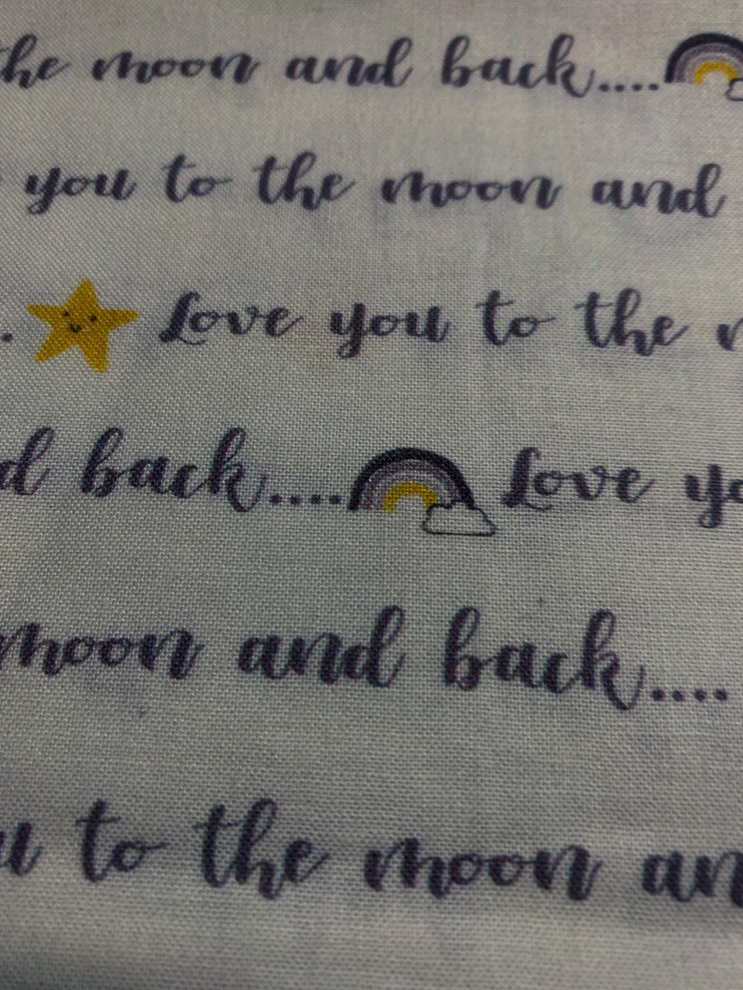 Love You to the Moon and Back Fabric-10x15 - Etsy